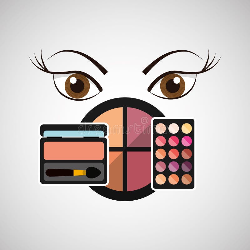 Female makeup design stock illustration. Illustration of design - 73475832