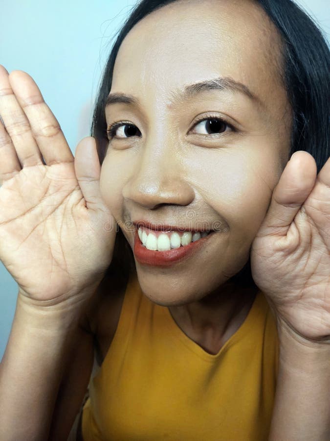 A Female Making Funny Faces Stock Image - Image of females, emote ...