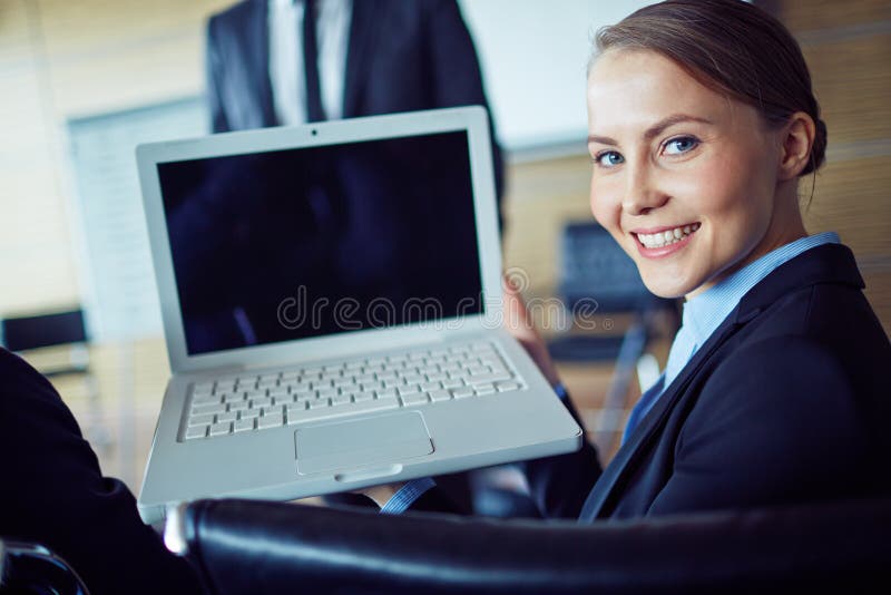 Female making presentation stock photo. Image of seminar - 53061724