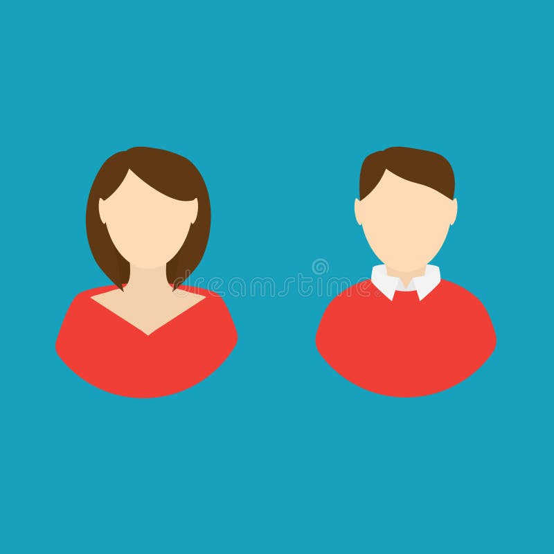 Female and Male Person Icon Stock Vector - Illustration of nerd, worker ...