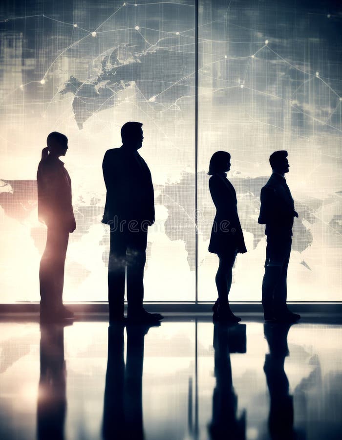 Female Male System Teamwork Silhouette Human Information Interface Gui ...