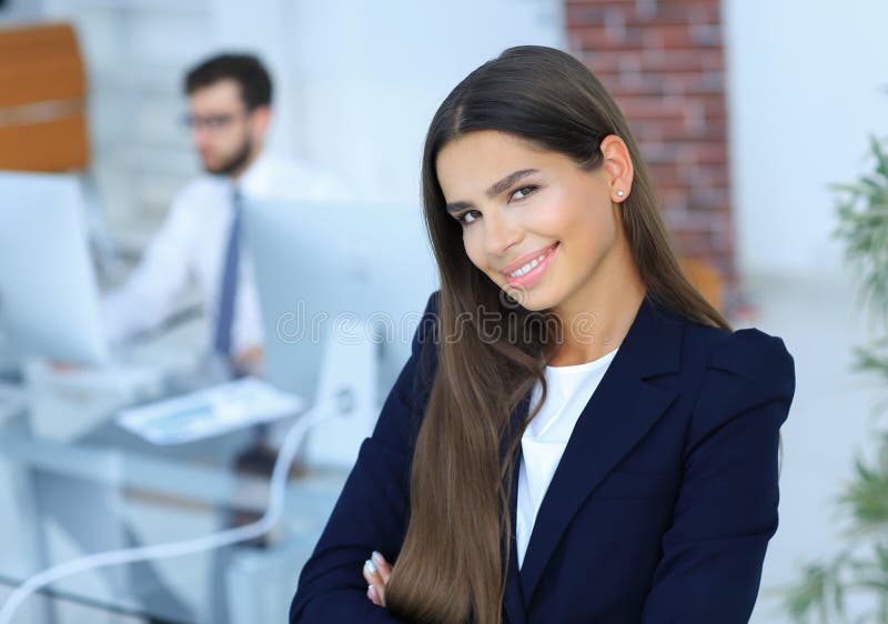 Female Manager in the Workplace Stock Image - Image of business, happy ...