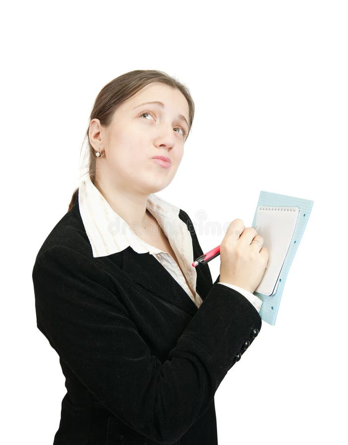 Female Manager Writing On A Notebook Stock Photo - Image of secretary ...