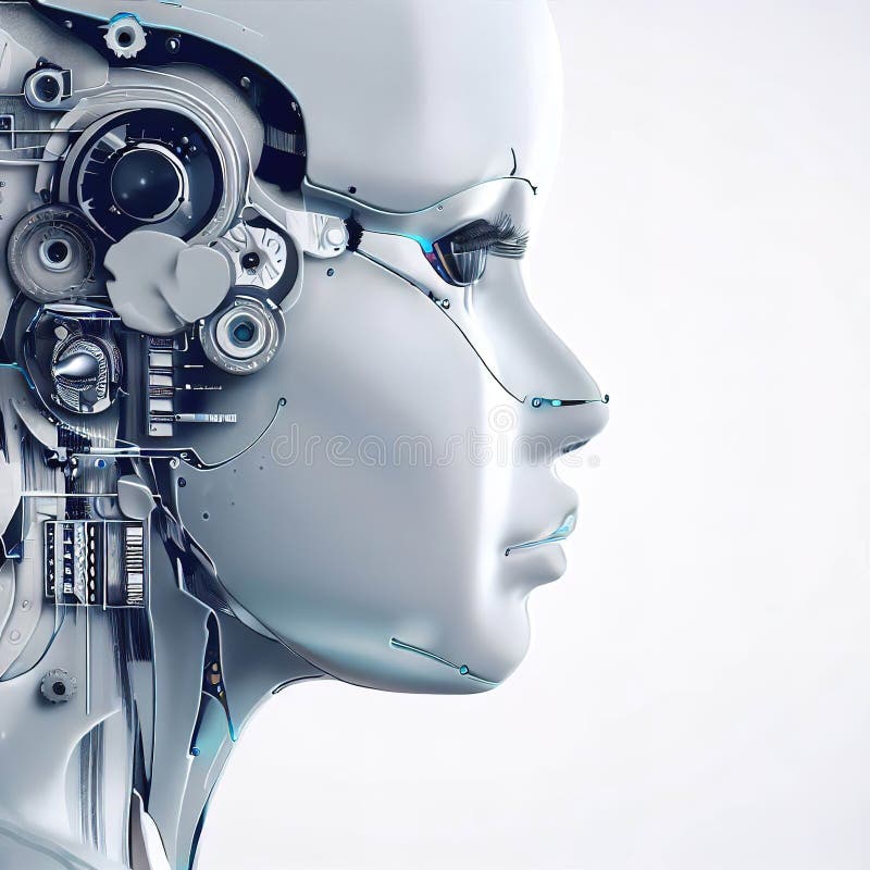 Female Mannequin Face, about, Graphical Abstract, White Background, a ...