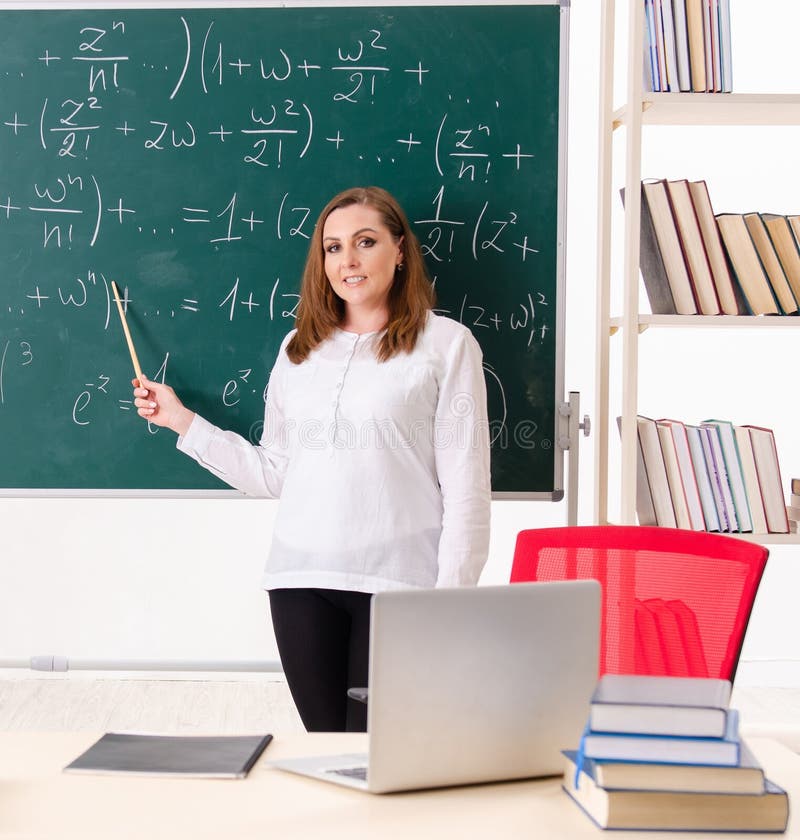 Female Math Teacher in the Classroom Stock Image - Image of learn ...