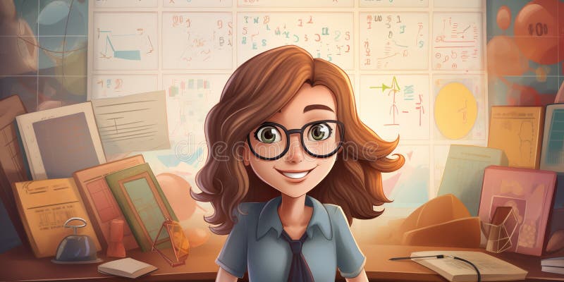 Female Mathematician , Concept of Mathematical Equations Stock Image ...