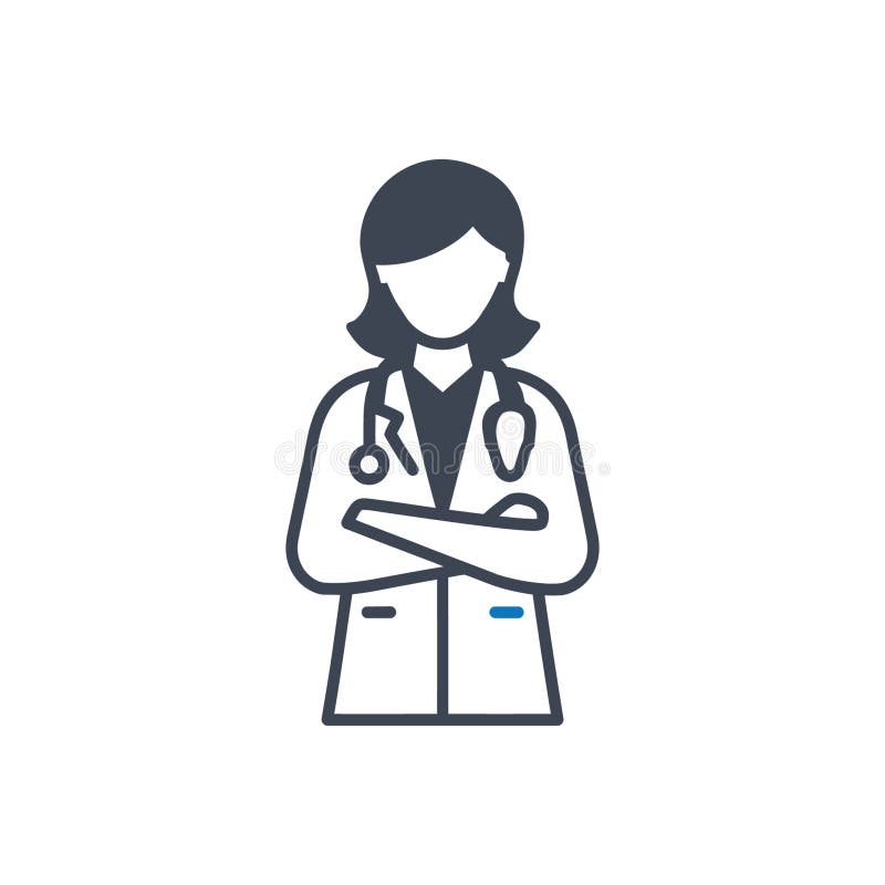 Female Medical Professional Icon Stock Vector - Illustration of ...