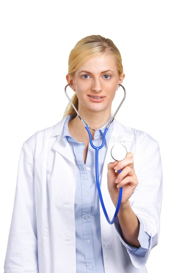 Female Medical Student in the Studio Stock Image - Image of portrait ...