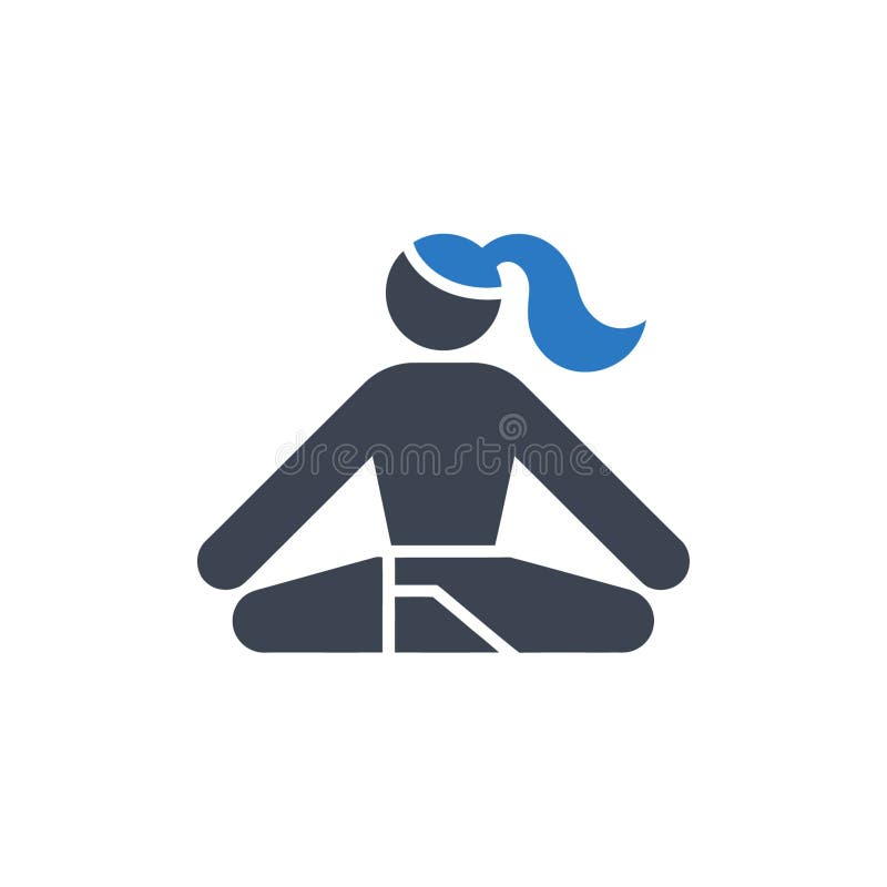 Female Meditation Pose Icon Stock Vector - Illustration of icon ...