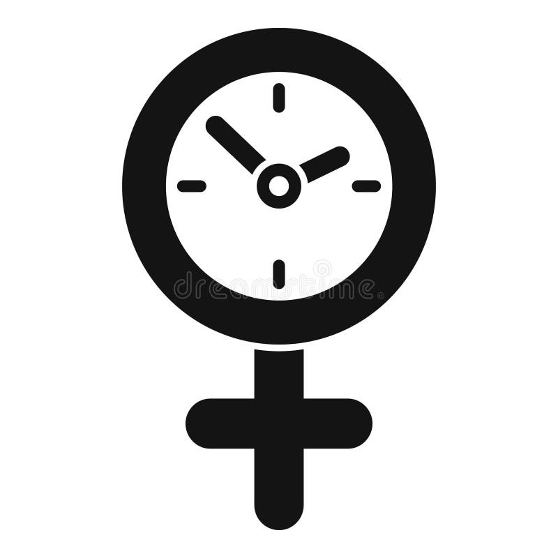 Female Menopause Icon Simple Vector Flash Age Cycle Stock Vector