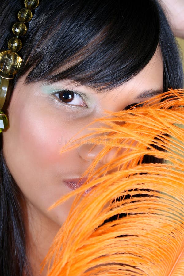 Female Model With Feathers Picture. Image: 7050463