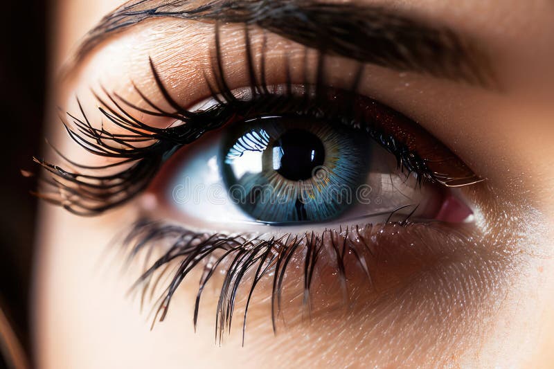 Female Model with Beautiful Eye with Makeup Stock Photo - Image of ...