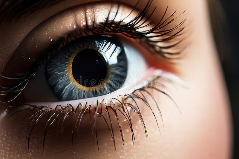 Female Model with Beautiful Eye with Makeup Stock Photo - Image of girl ...