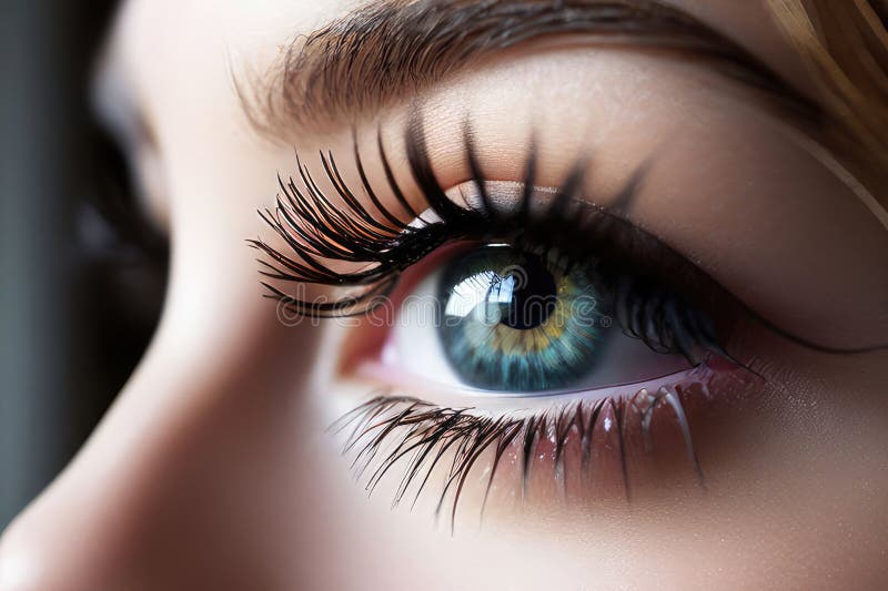 Female Model with Beautiful Eye with Makeup Stock Photo - Image of ...