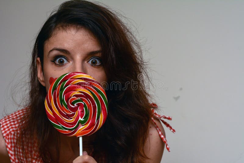 Lollipop Girl Stock Image Image Of Glamour Cheerful 104049027