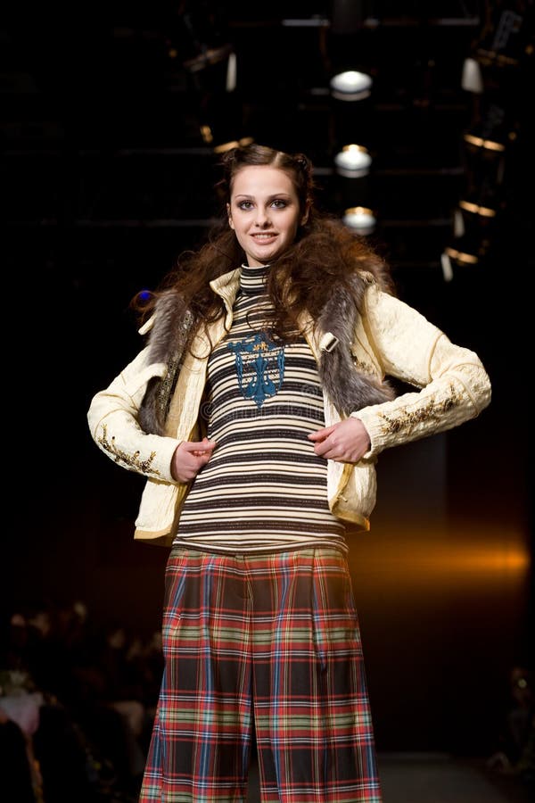 Glam Female Model at a Fashion Show(Russian Fashio Editorial Stock ...