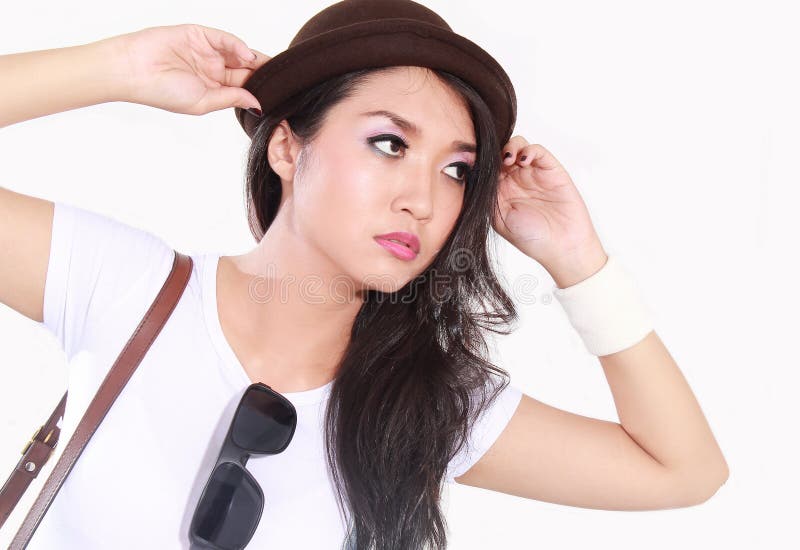 Beautiful Girl Posing Odd Models Stock Image - Image of cosmetics ...