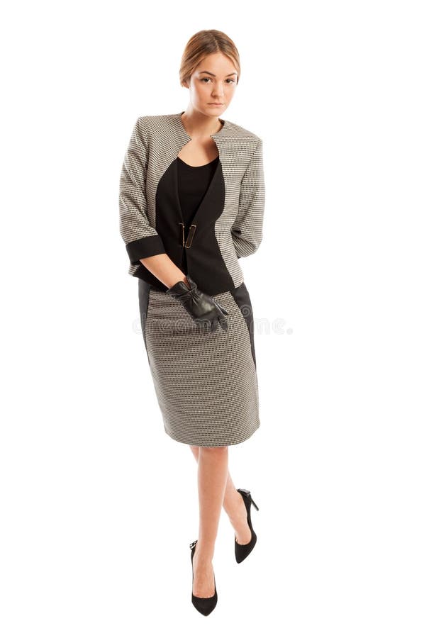 Female Model Wearing Elegant Business Clothes Stock Photo - Image of ...