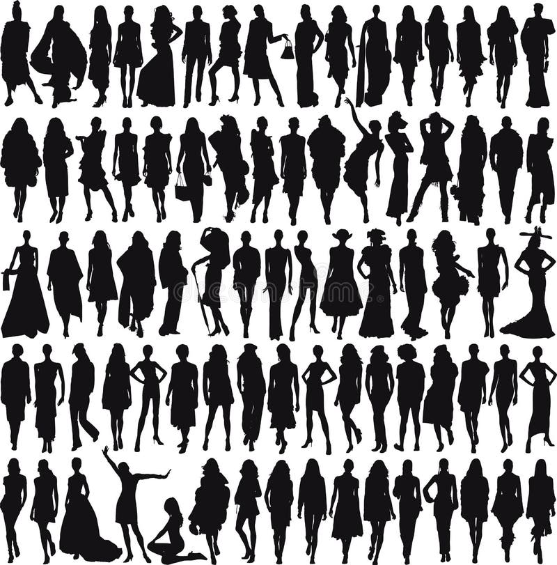 Female models stock vector. Illustration of woman, walking - 3042234