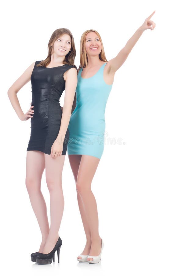 Female Models in Mini Dresses Isolated on the Stock Image - Image of ...