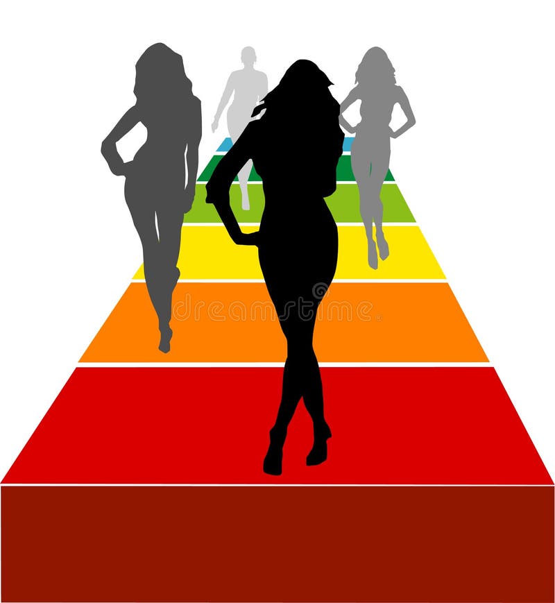 Female models vector stock vector. Illustration of night - 4743316