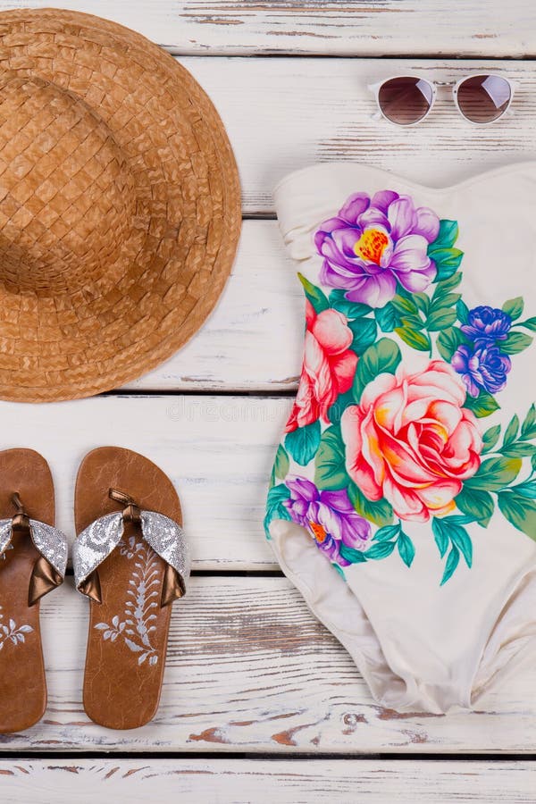 Female Modern Beach Accessories. Stock Image - Image of glamour, modern ...