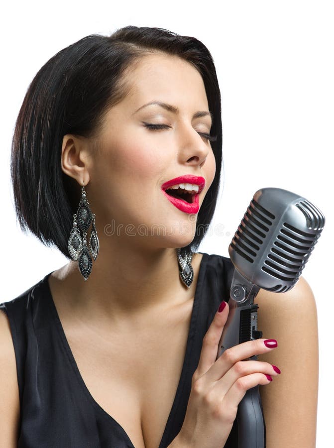 Old Fashioned Microphone Short Stand White Stock Photos - Free ...
