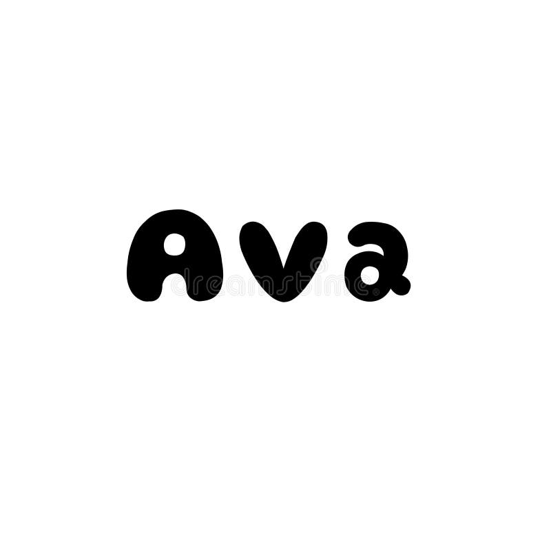 The Female Name is Ava. Background with the Inscription - Sofia. a ...
