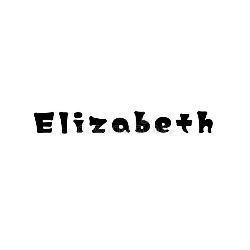 The Female Name is Elizabeth. Background with the Inscription ...