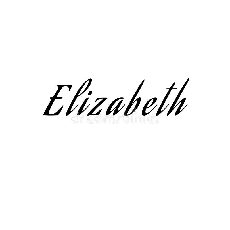 The Female Name is Elizabeth. Background with the Inscription ...