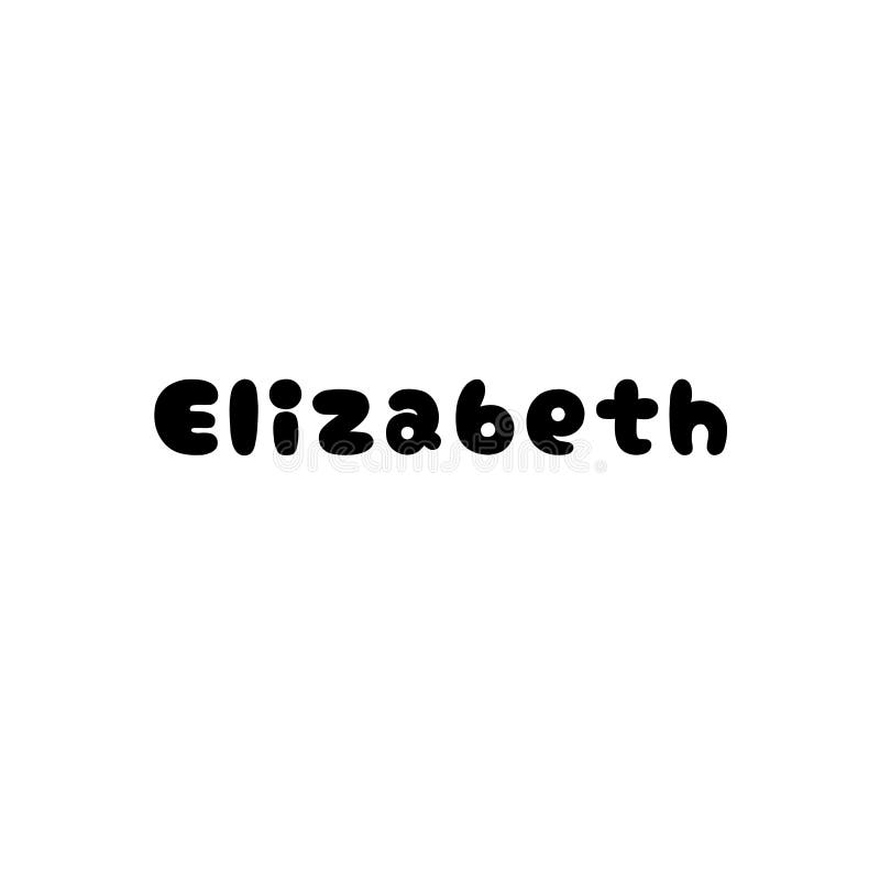 The Female Name is Elizabeth. Background with the Inscription ...