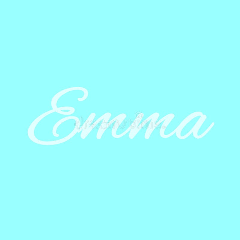 The Female Name is Emma. Background with the Female Name Emma. a ...