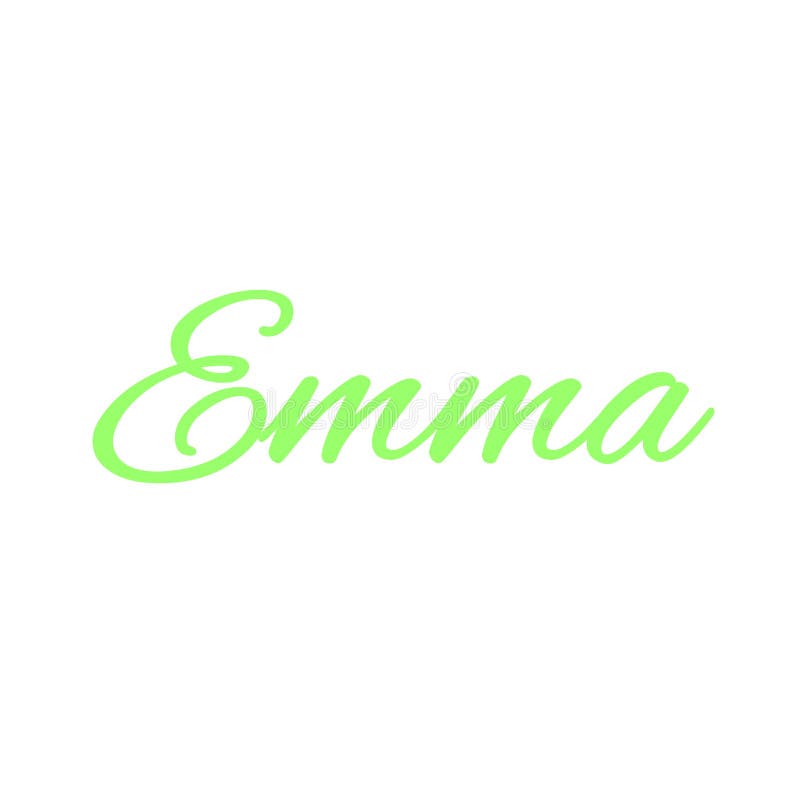The Female Name is Emma. Background with the Female Name Emma. a ...