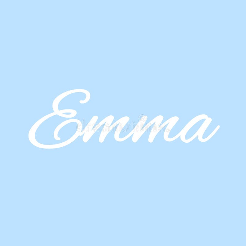 The Female Name is Emma. Background with the Female Name Emma. a ...