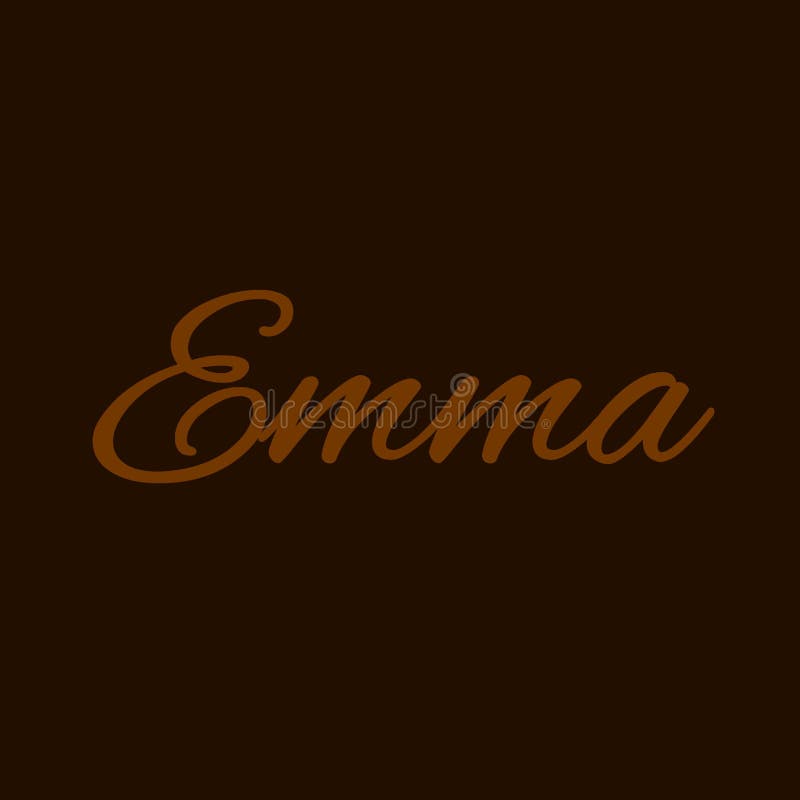 The Female Name is Emma. Background with the Female Name Emma. a ...