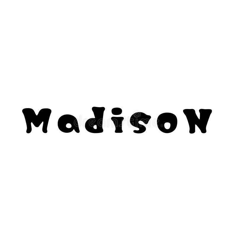 Madison Female Name - in Stylish Lettering Cursive Typography Text ...