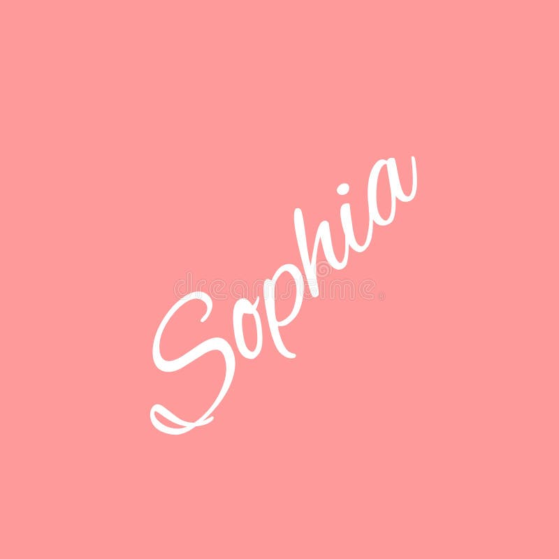 Sofia Female Name - in Stylish Lettering Cursive Typography Text Stock ...