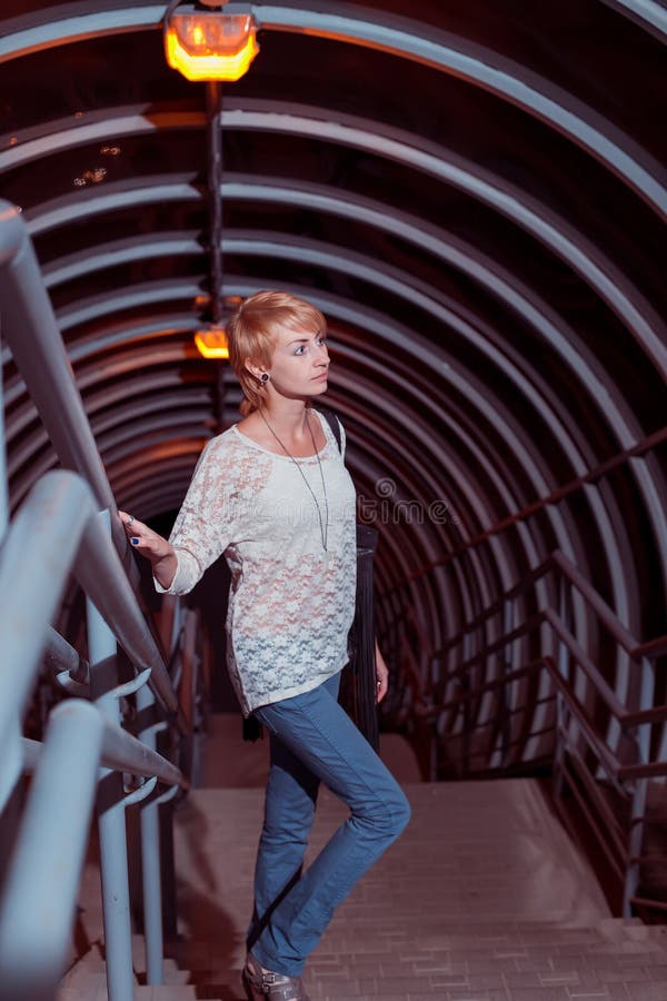 Female in night city stock image. Image of nightlife - 43238105