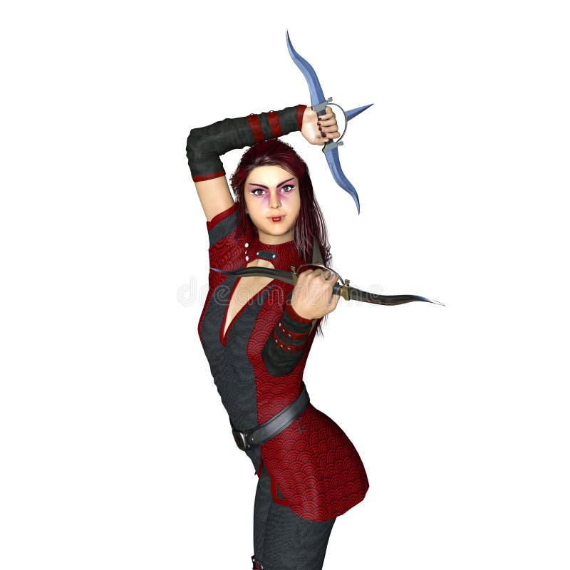 Female ninja stock illustration. Illustration of warrior - 72967748