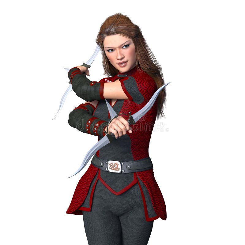 Female ninja stock illustration. Illustration of woman - 72729515