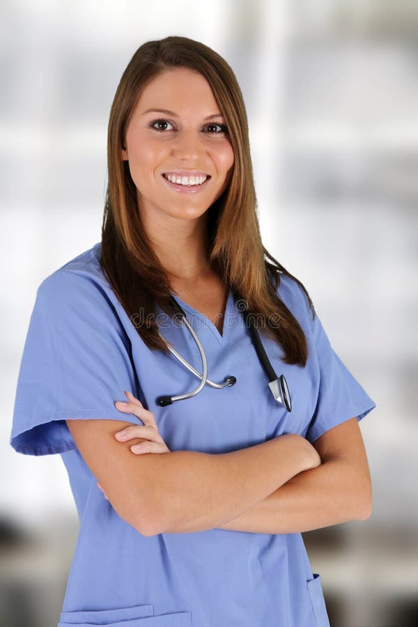 Female Nurse stock image. Image of stethoscope, working - 25551609