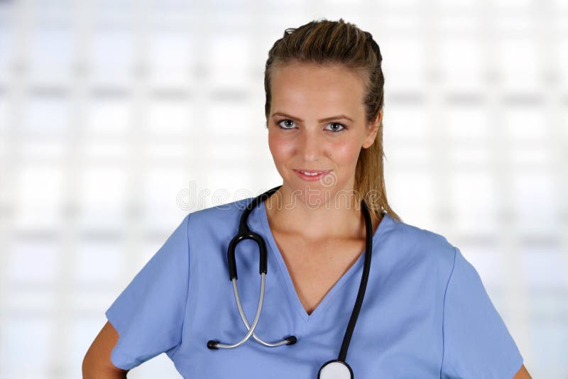 Cute Female Nurse, Doctor, Medical Worker Stock Photo - Image of smile ...