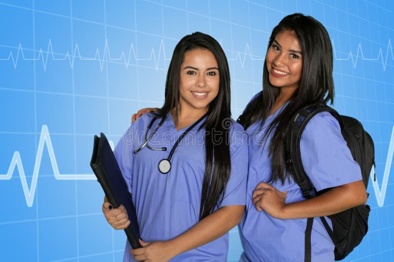 Female Nursing Students stock photo. Image of care, hispanic - 130216542