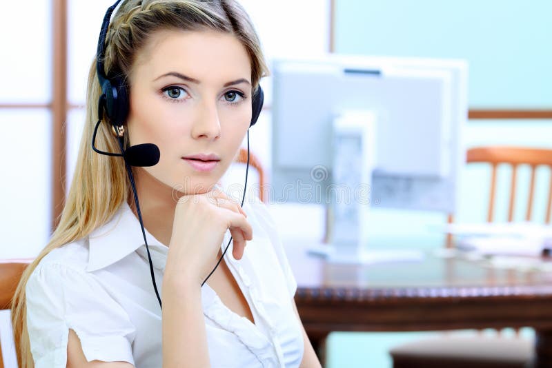 Female operator stock image. Image of lady, corporate - 13904625