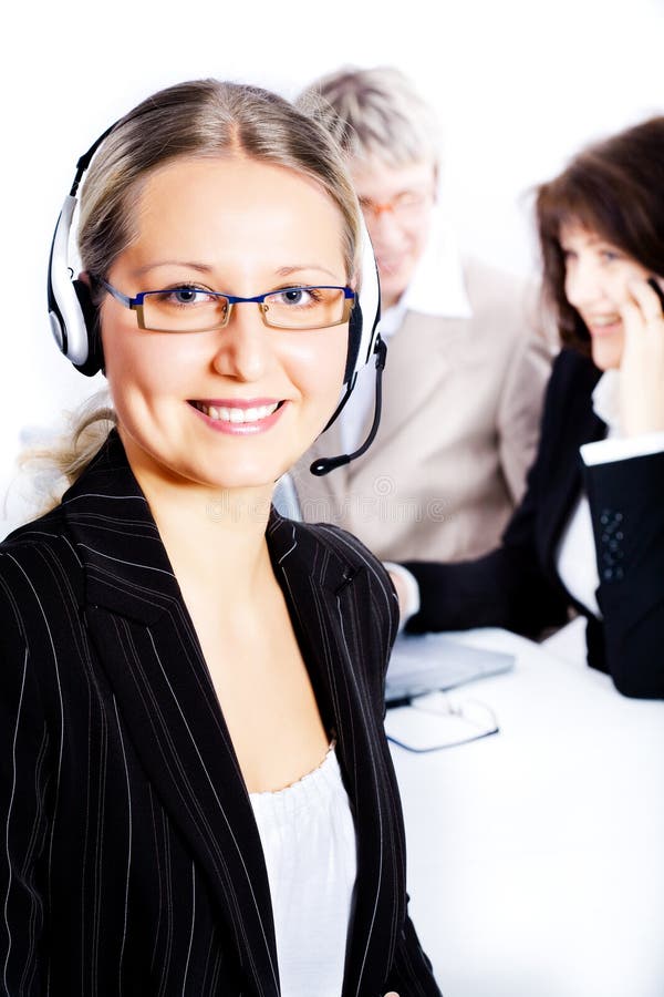 Female operator stock photo. Image of face, smiling, telephone - 8306918