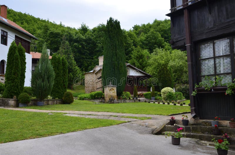 Temska monastery entrance stock image. Image of monastery - 255472569