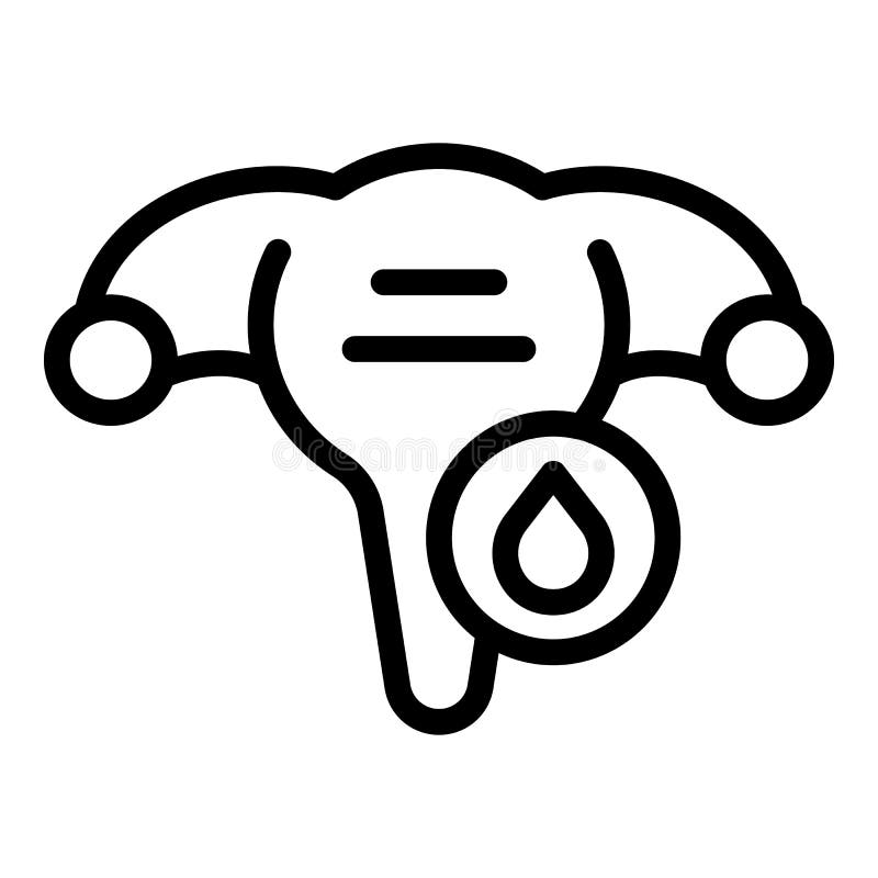 Female Ovary Icon Outline Vector Woman Menopause Stock Vector