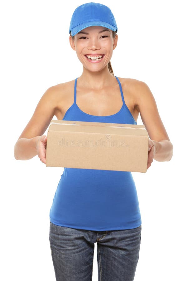 Delivery Person Holding Packages Stock Photo - Image of occupation ...
