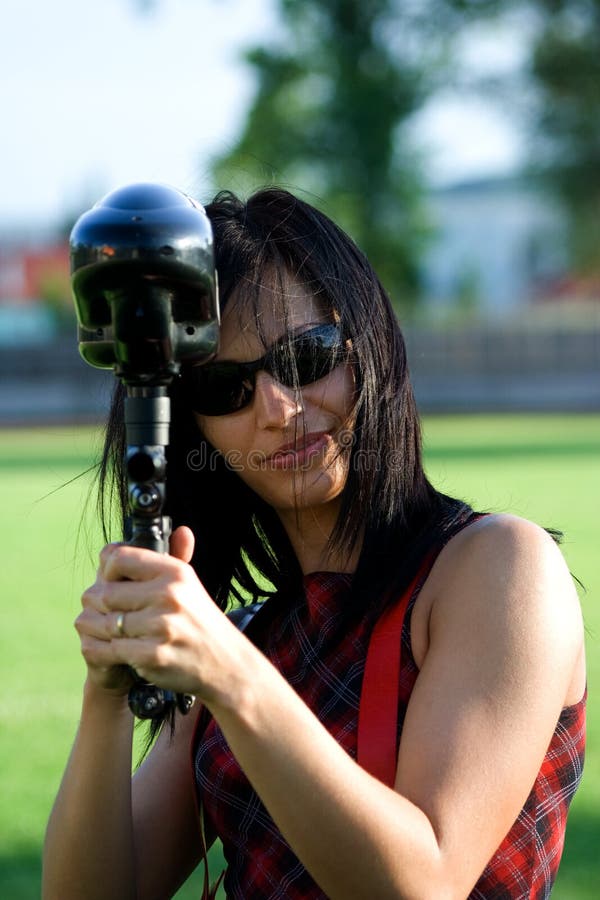Female paintball player stock photo. Image of game, sunglass - 2790540