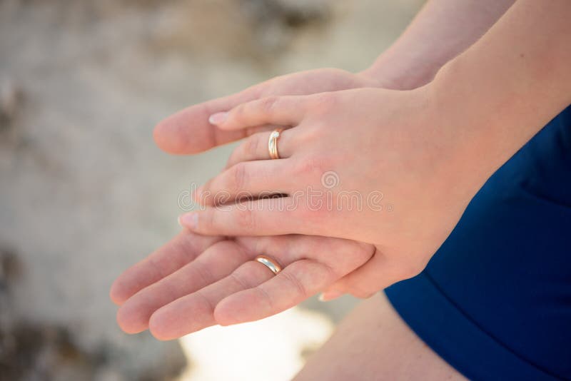 Female Palm on a Male Palm with Mating Rings. Soft Focus Stock Photo ...